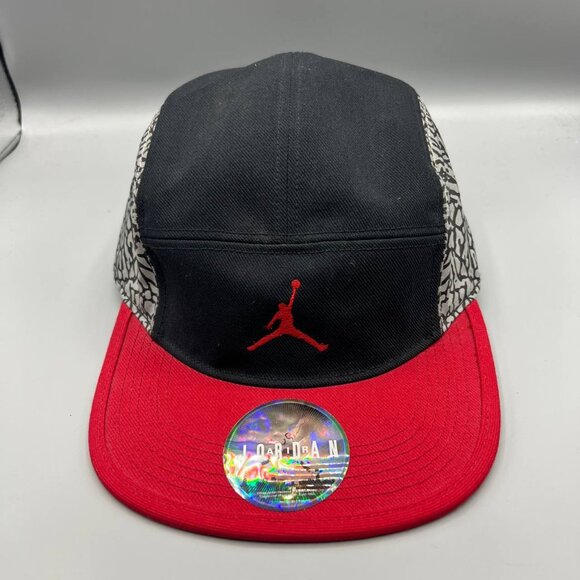 Jordan | Accessories | Air Jordan 5 Panel Hat Men Cement Elephant ...